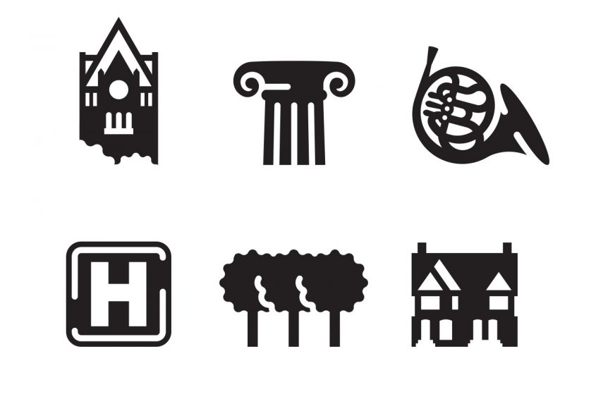 City of Detroit District Icons - Lance Wyman